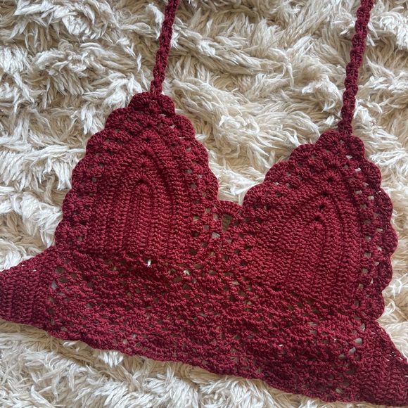 Tops | Women Triangle Crochet Top | Poshmark